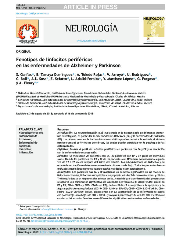 (PDF) Fenotipos de linfocitos periféricos en las enfermedades de ...