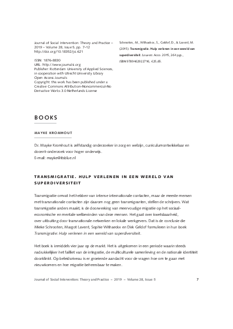 (PDF) Transmigratie : hulp verlenen in een wereld van superdiversiteit