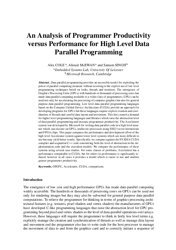 (PDF) An Analysis of Programmer Productivity versus Performance for ...