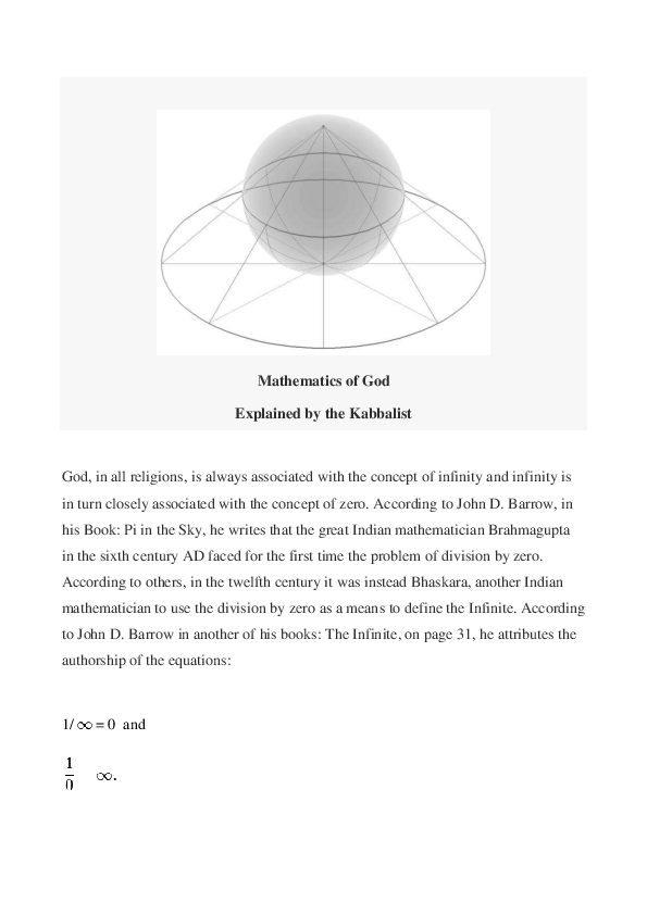 (PDF) Mathematics of God