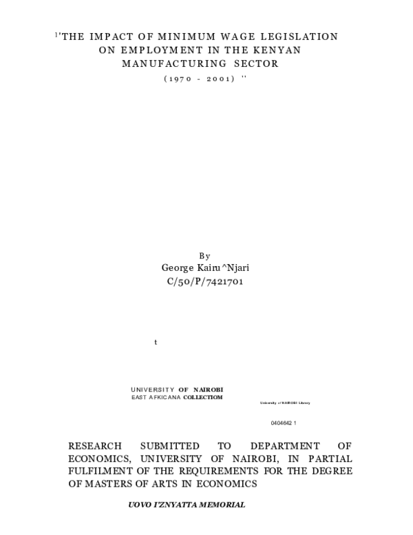 (PDF) Research Submitted to Department of Economics, University of ...