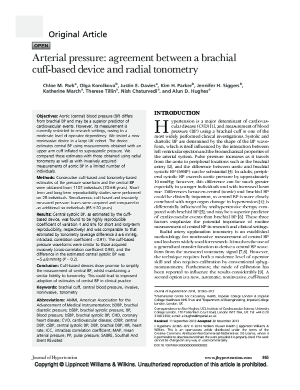 (PDF) Arterial pressure