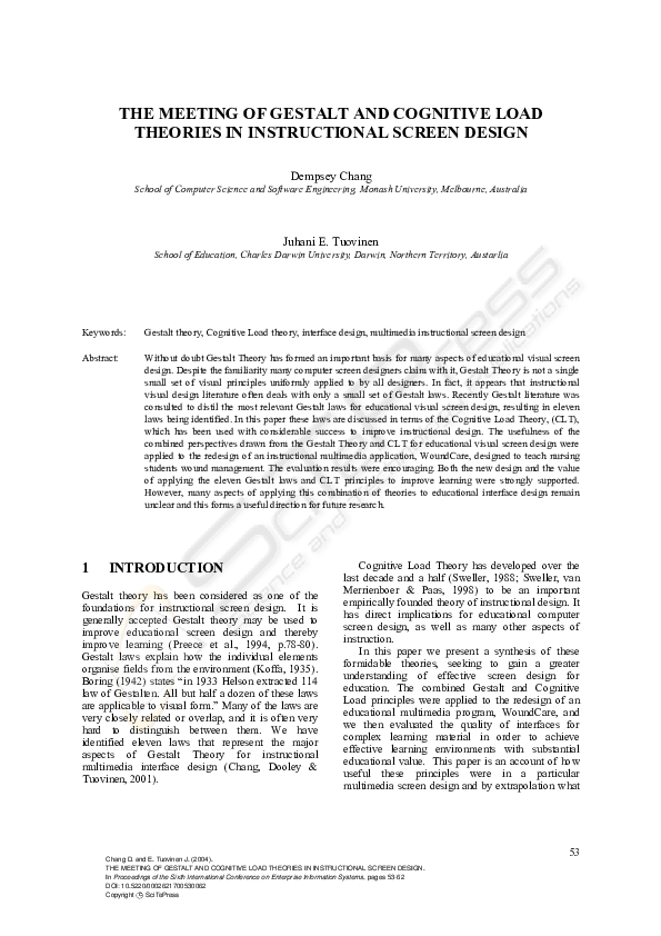 (PDF) The Meeting of Gestalt and Cognitive Load Theories in ...