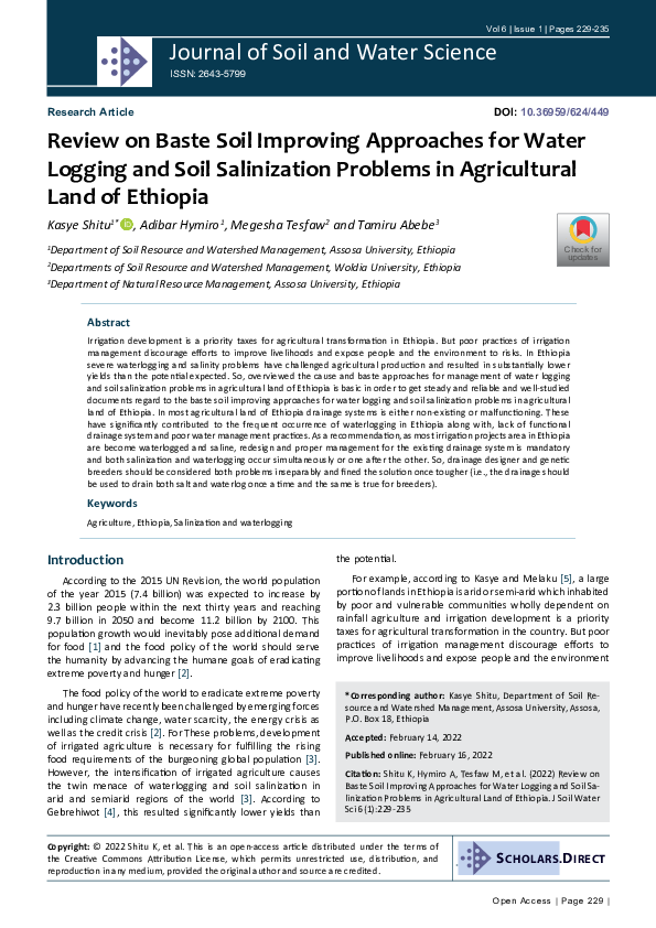 (PDF) Review on Baste Soil Improving Approaches for Water Logging and ...