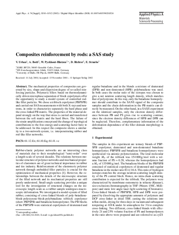 (PDF) Composites reinforcement by rods: a SAS study