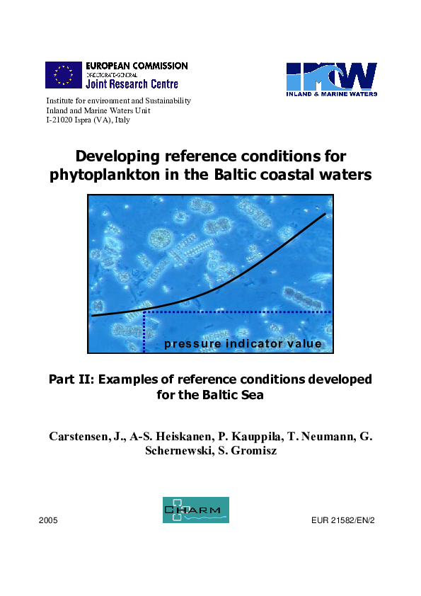 (PDF) Developing Reference Conditions for Phytoplankton in the Baltic ...
