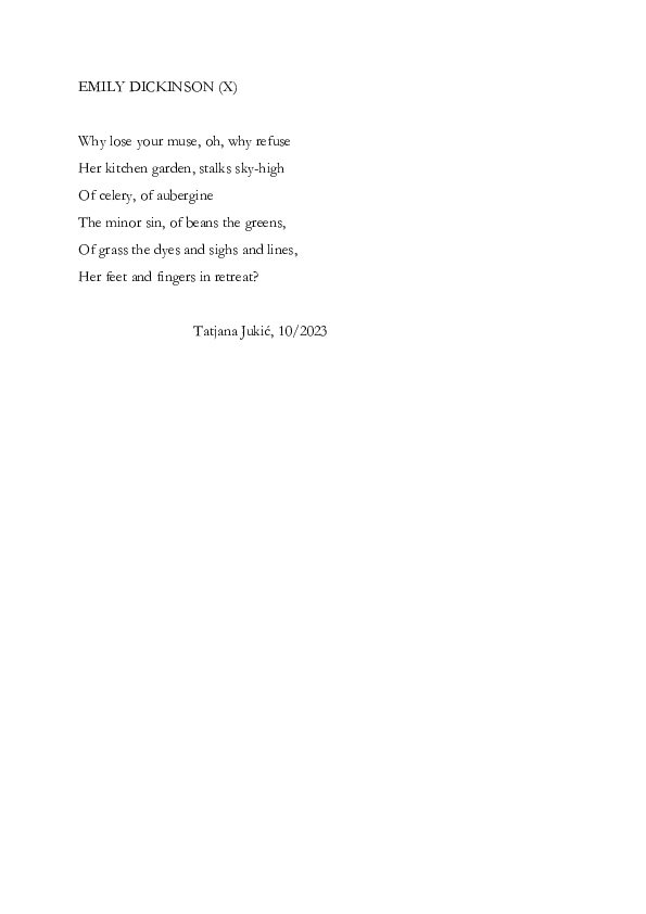 (PDF) Emily Dickinson (X)