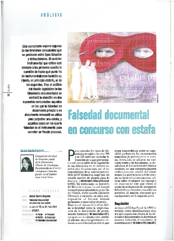 (PDF) Falsedad documental en concurso con estafa