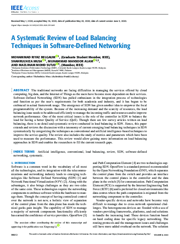 (PDF) A Systematic Review of Load Balancing Techniques in Software ...