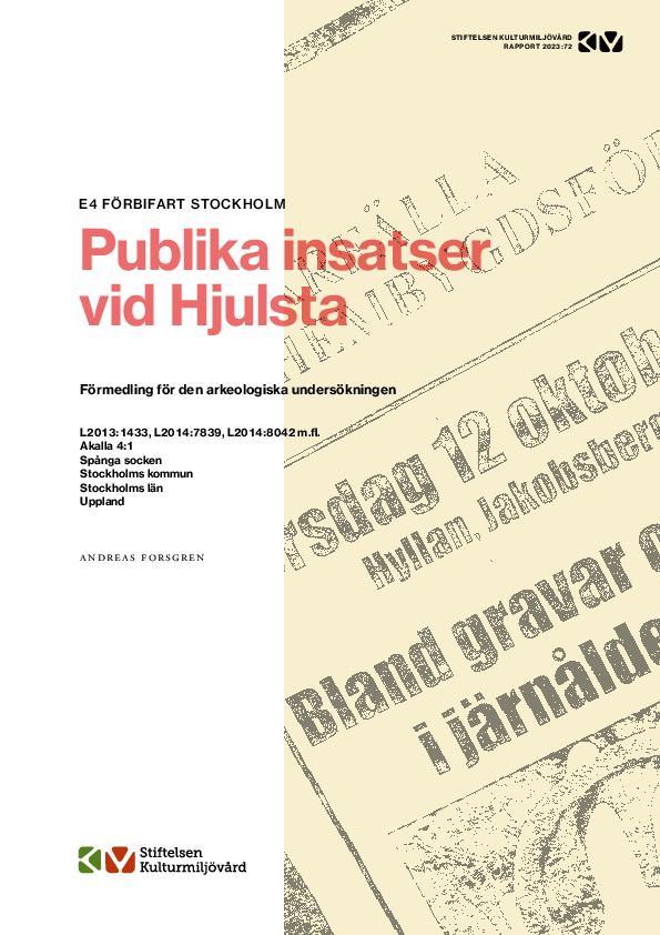 (PDF) E4 Förbifart Stockholm. Publika insatser vid Hjulsta. Förmedling ...