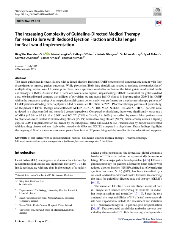 (PDF) The Increasing Complexity of Guideline-Directed Medical Therapy for Heart Failure with ...
