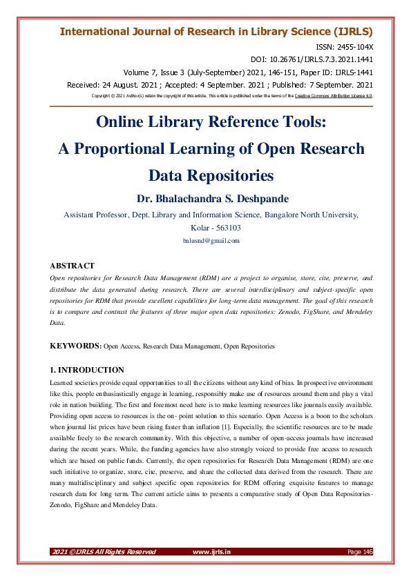 (PDF) Online Library Reference Tools: A Proportional Learning of Open ...