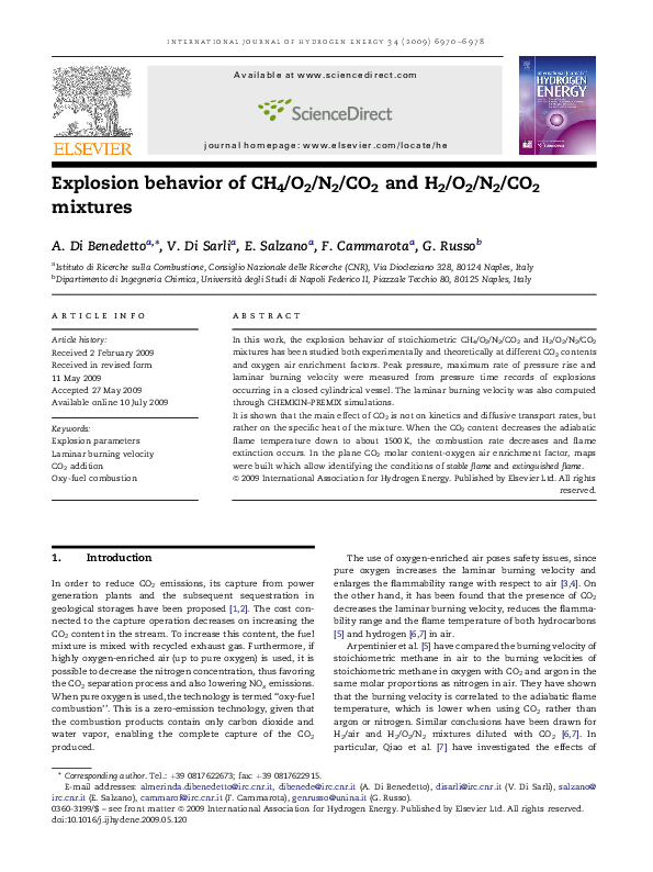 (PDF) Explosion behavior of CH4/O2/N2/CO2 and H2/O2/N2/CO2 mixtures ...