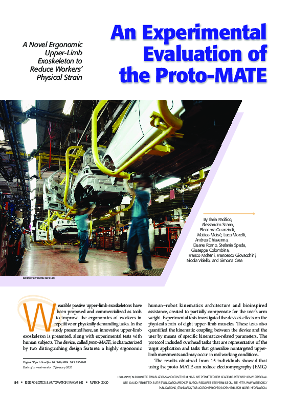 (PDF) An Experimental Evaluation of the Proto-MATE: A Novel Ergonomic ...