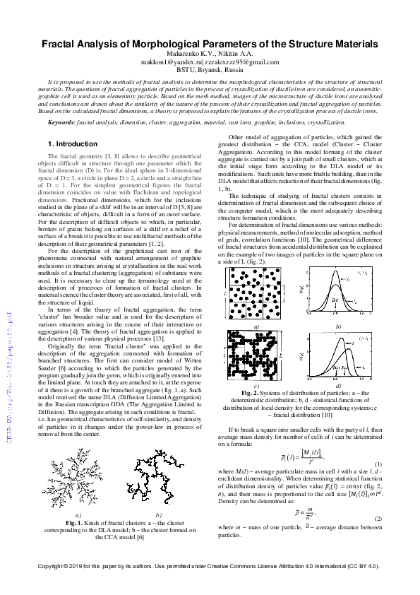 (PDF) Fractal Analysis of Morphological Parameters of the Structure ...