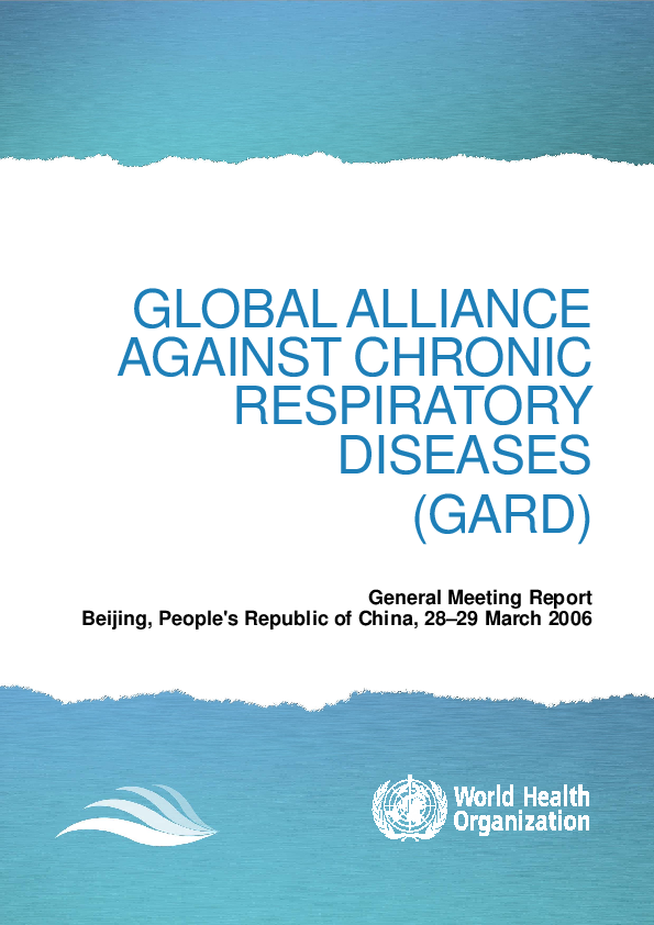 (PDF) Global Alliance against Chronic Respiratory Diseases | Franco ...