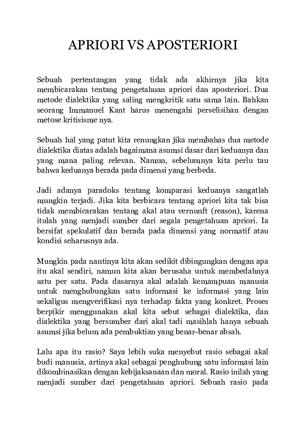 (PDF) APRIORI VS APOSTERIORI