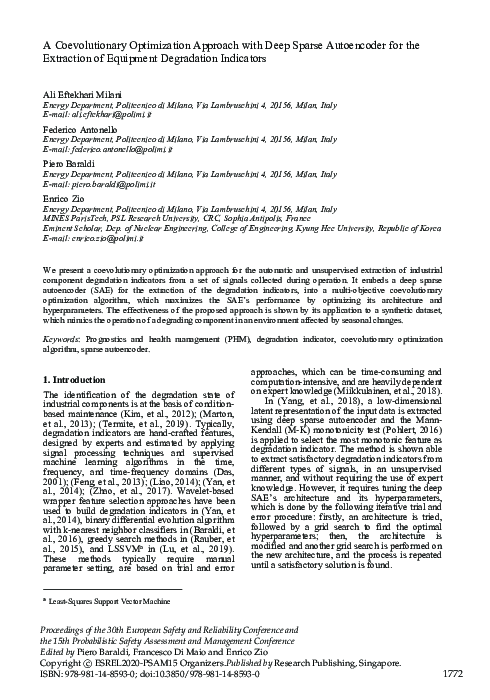 Pdf A Coevolutionary Optimization Approach With Deep Sparse Autoencoder For The Extraction Of