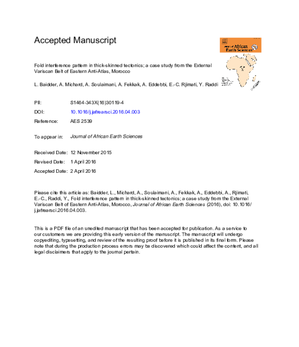 Pdf Fold Interference Pattern In Thick Skinned Tectonics A Case 9145