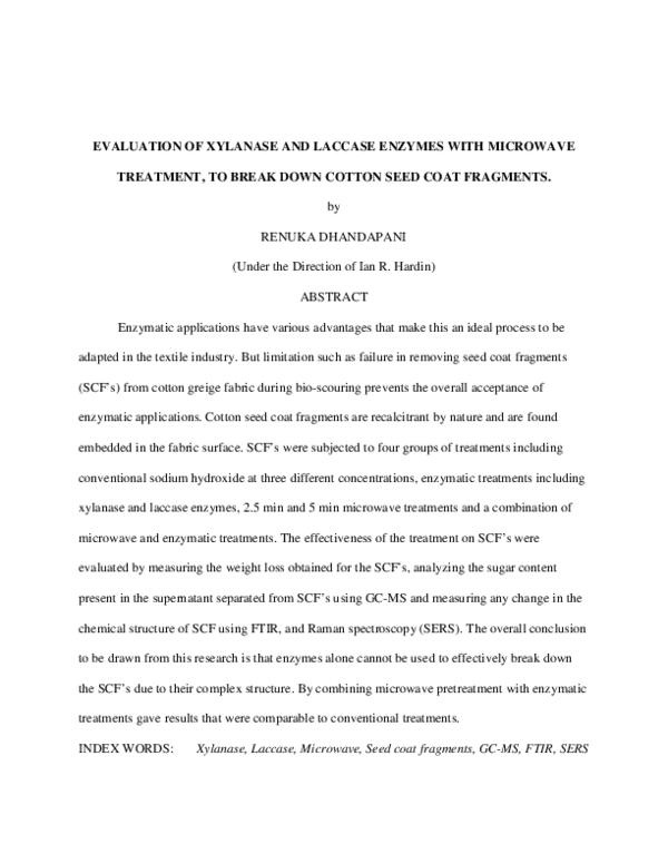 (PDF) Evaluation of xylanase and laccase enzymes with microwave ...