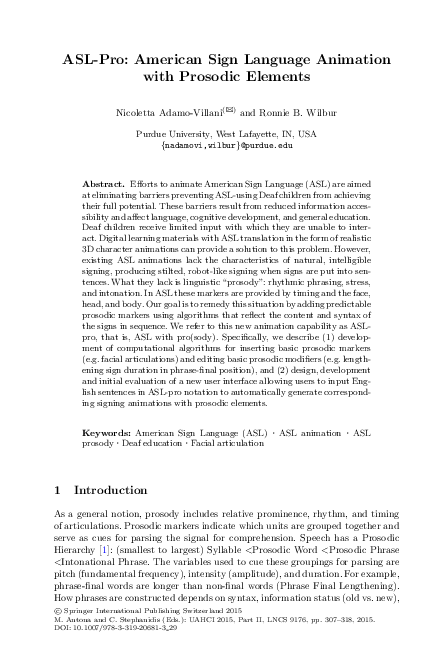 (PDF) ASL-Pro: American Sign Language Animation with Prosodic Elements