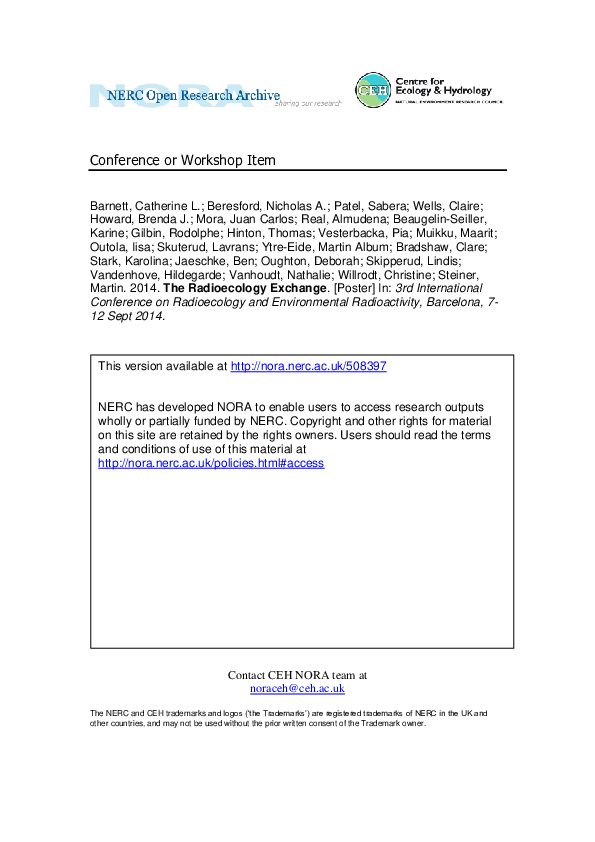 (PDF) The Radioecology Exchange