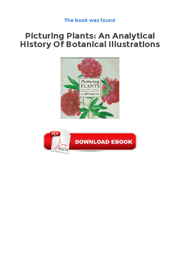 (PDF) Picturing plants: an analytical history of botanical illustration