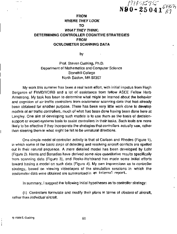 (PDF) From where they look to what they think: Determining controller ...