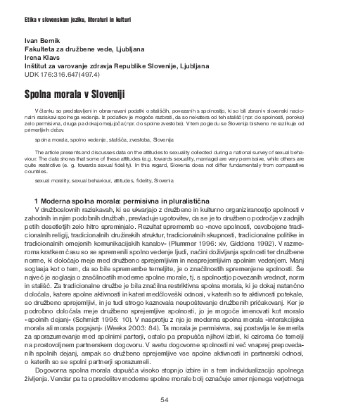 (PDF) Spolna morala v Sloveniji