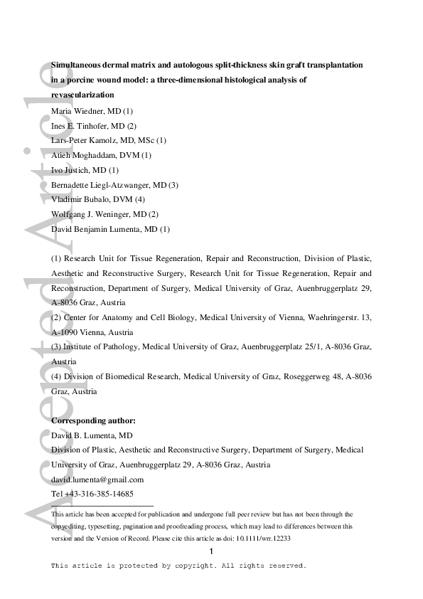(PDF) Simultaneous dermal matrix and autologous split-thickness skin ...