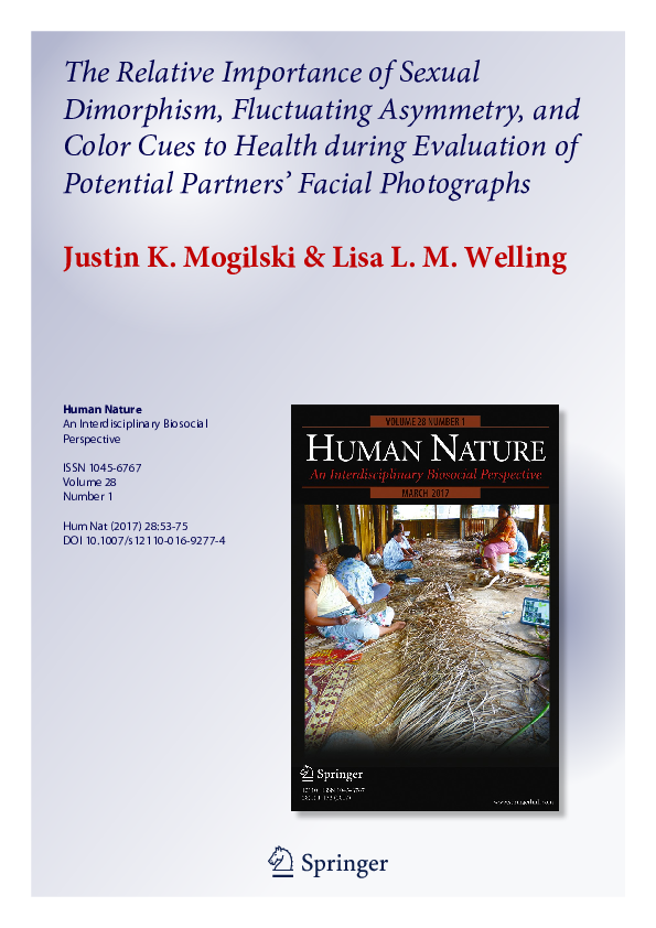 Pdf The Relative Importance Of Sexual Dimorphism Fluctuating