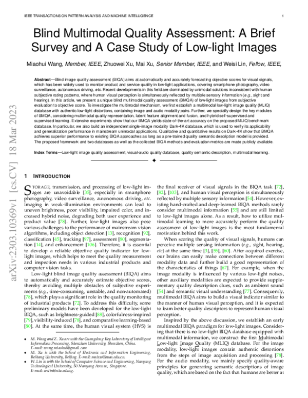 (PDF) Blind Multimodal Quality Assessment: A Brief Survey and A Case ...
