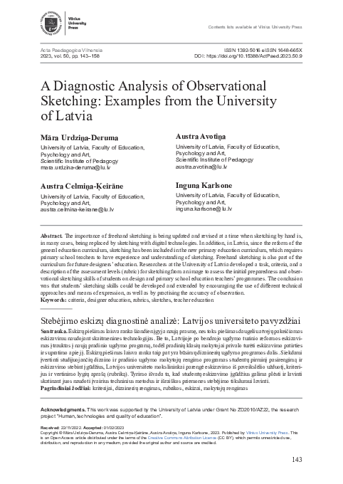 (PDF) A Diagnostic Analysis of Observational Sketching: Examples from ...