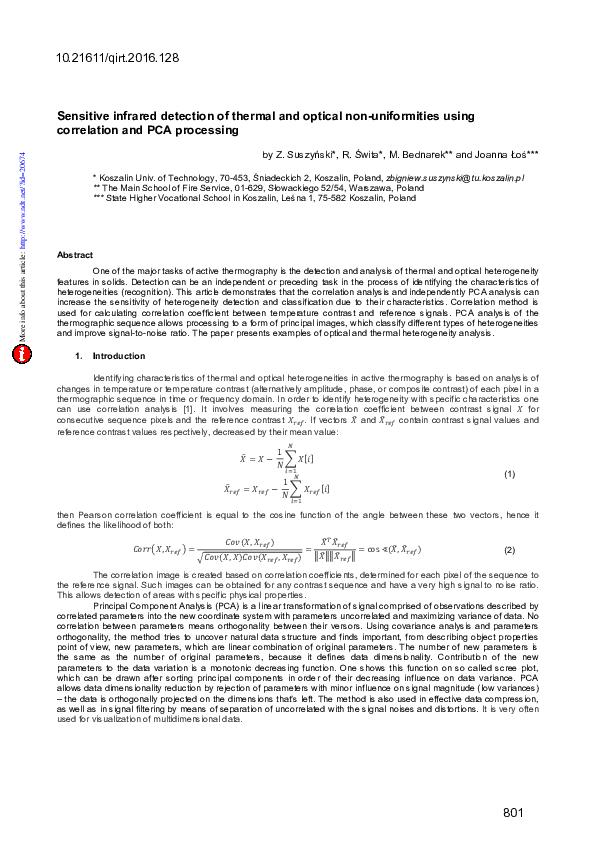(PDF) Sensitive infrared detection of thermal and optical non ...