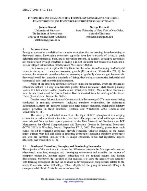 (PDF) Information and Communication Technology Management