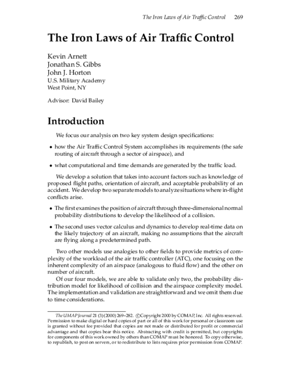 (PDF) The Iron Laws of Air Traffic Control