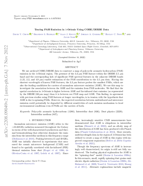 (PDF) Tracing PAH Emission in λ-Orionis Using COBE/DIRBE Data