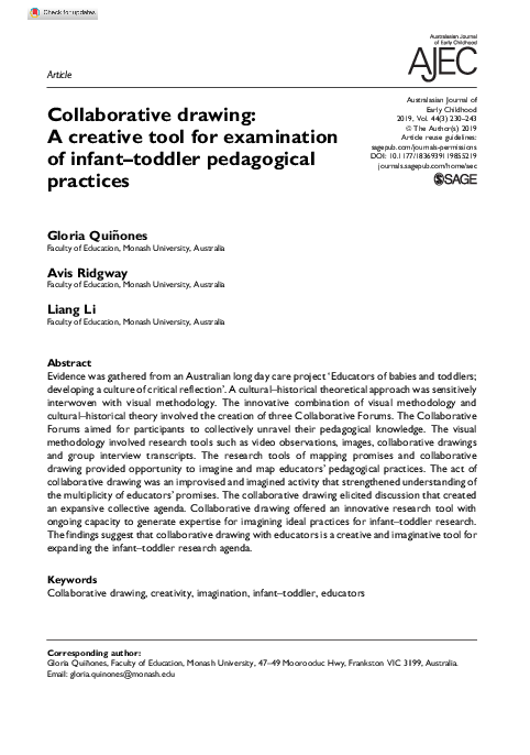 (PDF) Collaborative drawing: A creative tool for examination of infant ...