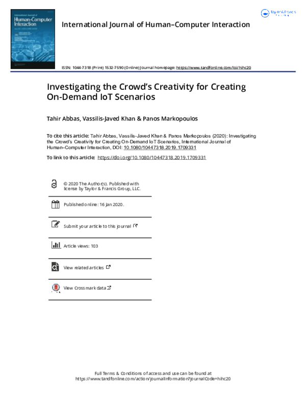 (PDF) Investigating the Crowd’s Creativity for Creating On-Demand IoT ...