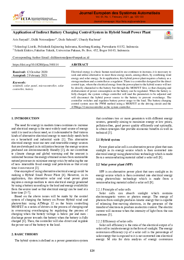 (PDF) Application of Indirect Battery Charging Control System in Hybrid ...