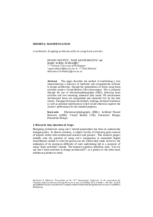 (PDF) Mindful manifestation: A method for designing architectural forms ...