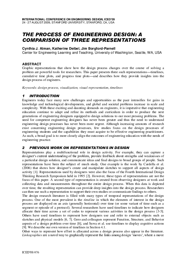 (PDF) The Process of Engineering Design: A Comparison of three ...