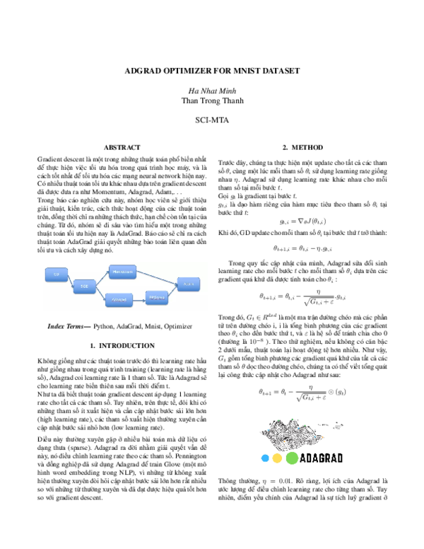 (PDF) ADGRAD OPTIMIZER FOR MNIST DATASET (Vietnamese translated version ... (PDF) ADGRAD OPTIMIZER FOR MNIST DATASET (Vietnamese translated version ...