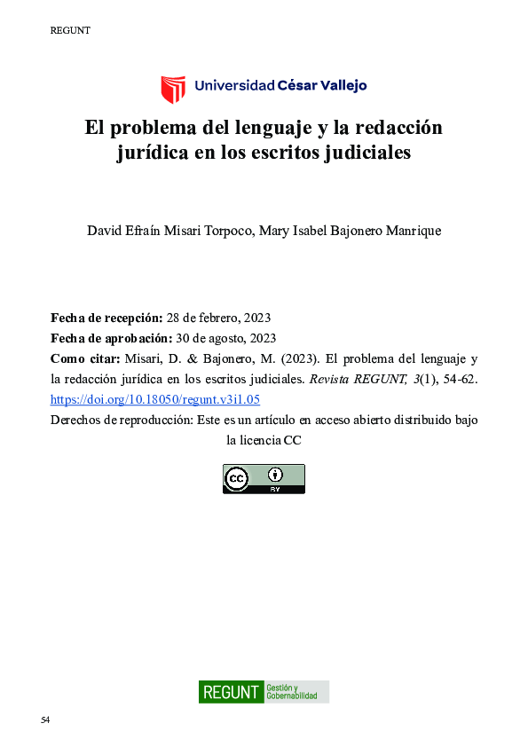 (PDF) El problema del lenguaje y la redacción jurídica en los escritos ...
