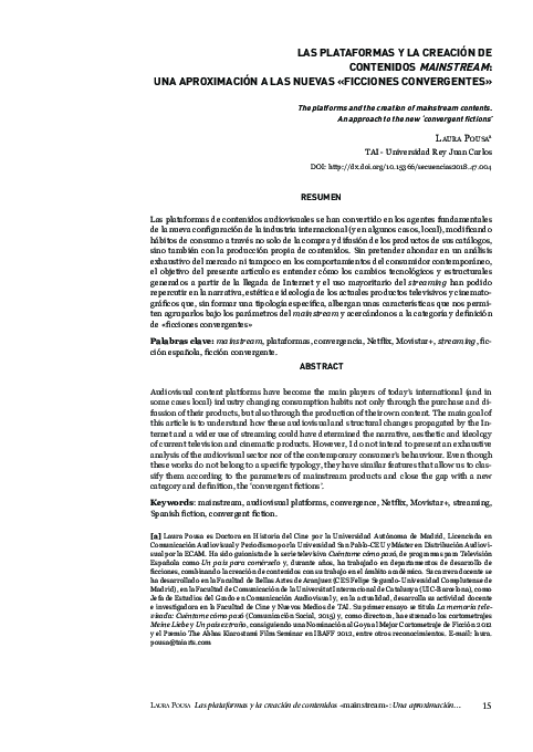 (PDF) The platforms and the creation of mainstream contents: An ...