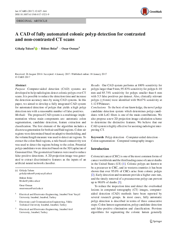 (PDF) A CAD of fully automated colonic polyp detection for contrasted ...