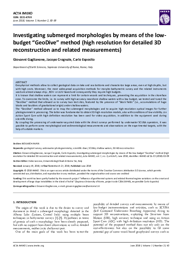 (PDF) Investigating submerged morphologies by means of the low-budget ...