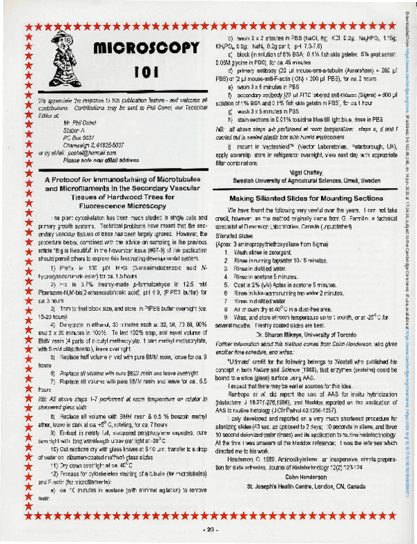 (PDF) A Protocol for Immunostairting of Microtubules and Microfilaments ...