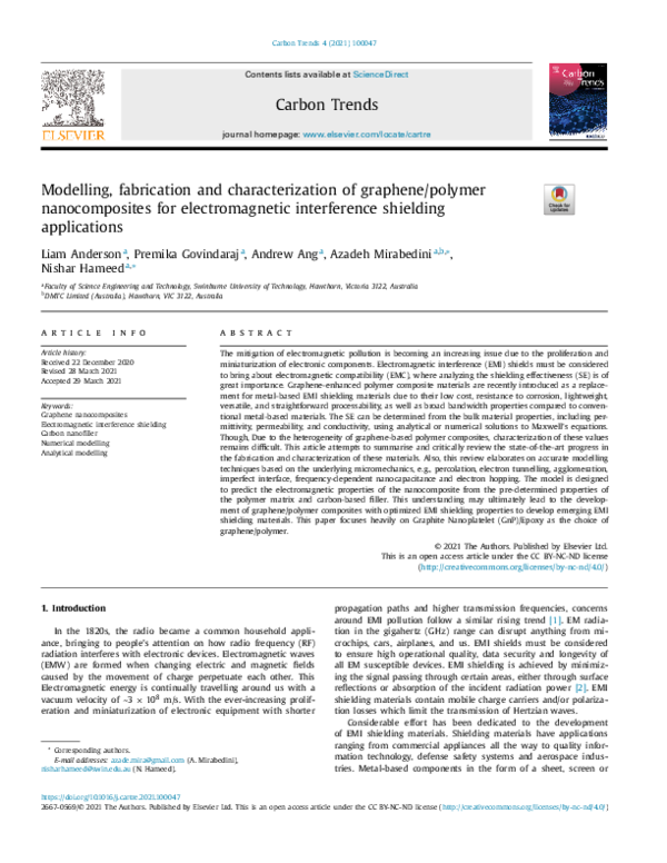 (PDF) Modelling, fabrication and characterization of graphene/polymer ...
