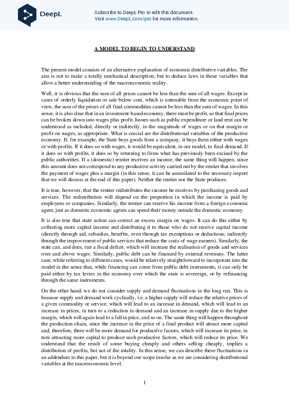 (PDF) Economic Model (English)